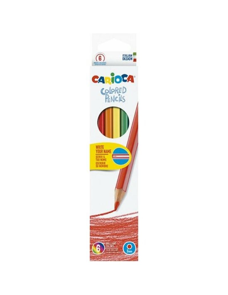 6 CRAYON DE COULEUR CARIOCA 41256